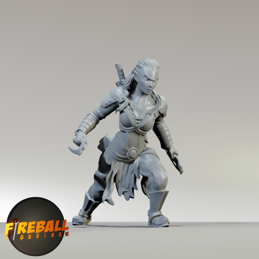 FIREBALL NPC - MEDIUM DROW HEADHUNTER - Carta Magica