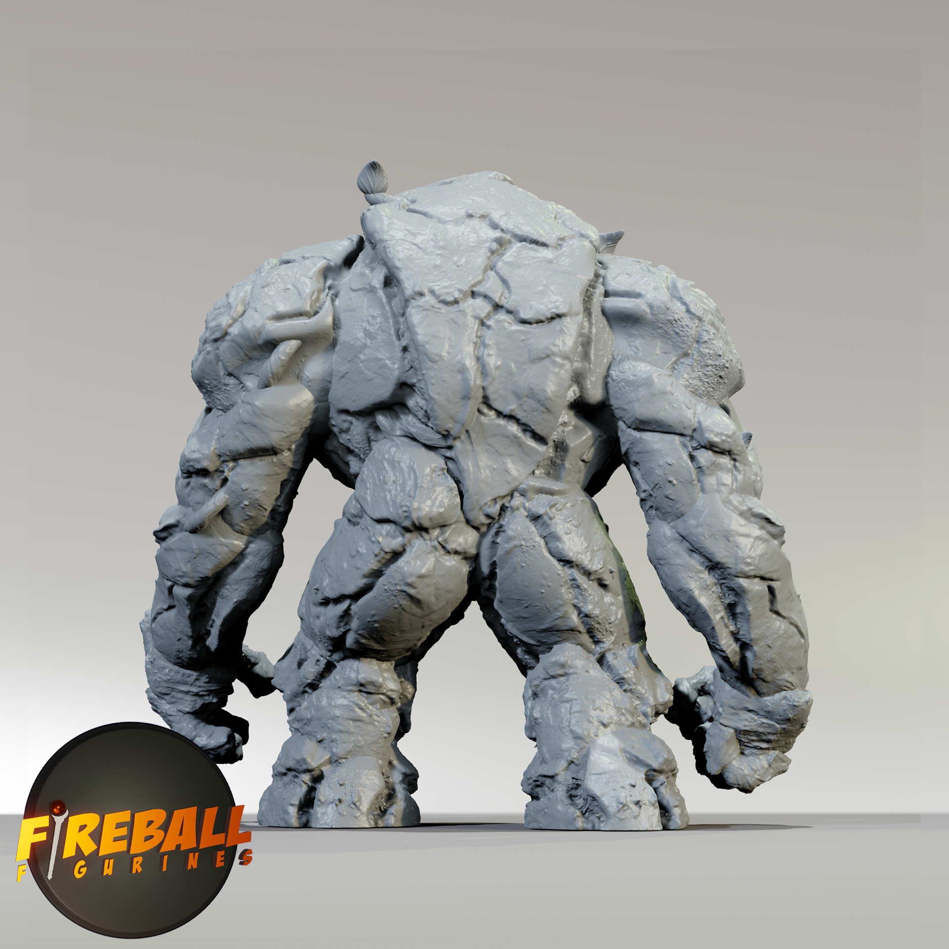 FIREBALL NPC - MEDIUM EARTH GOLEM - Carta Magica