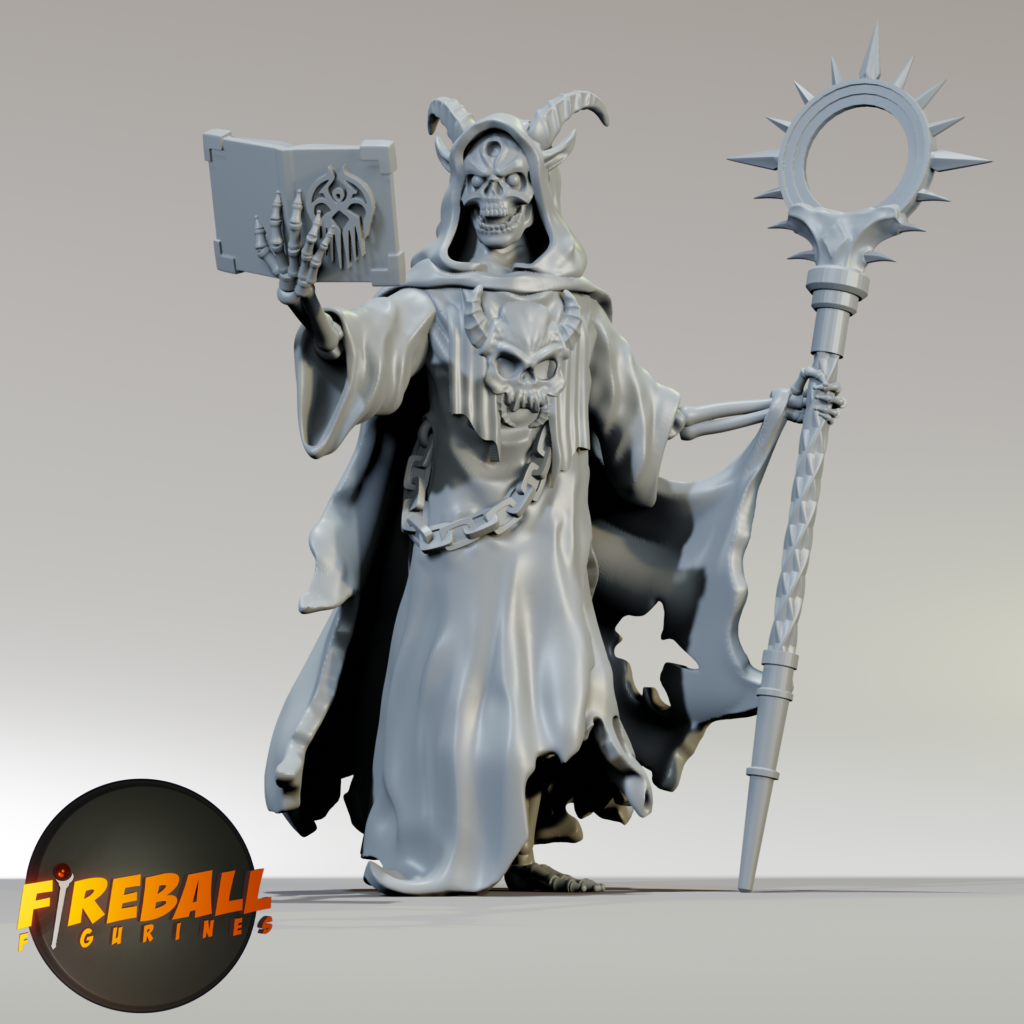 FIREBALL NPC - MEDIUM NECRO PRIEST - Carta Magica